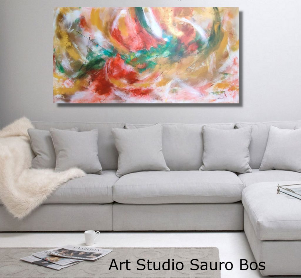 quadro moderno astratto oro fatto a mano-c776o